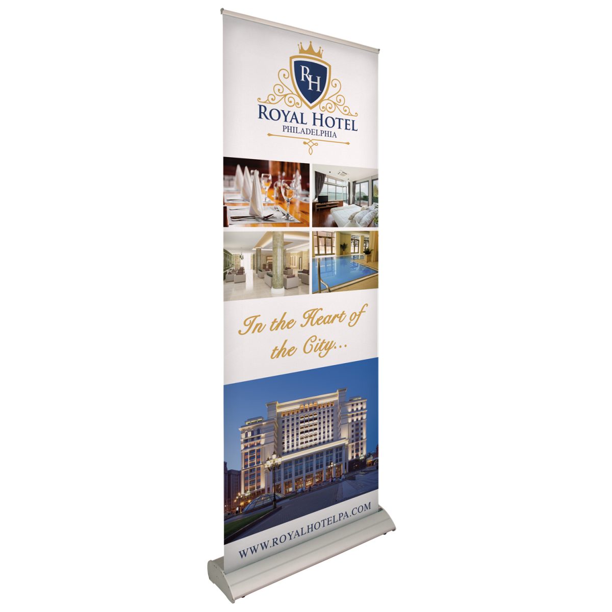 Single-Sided, Hand-Held Roll-Up Banner (Custom Design ...