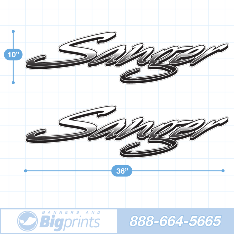Sanger Boat Decals – Freestyle Sticker Package – Bannersandbigprints.com